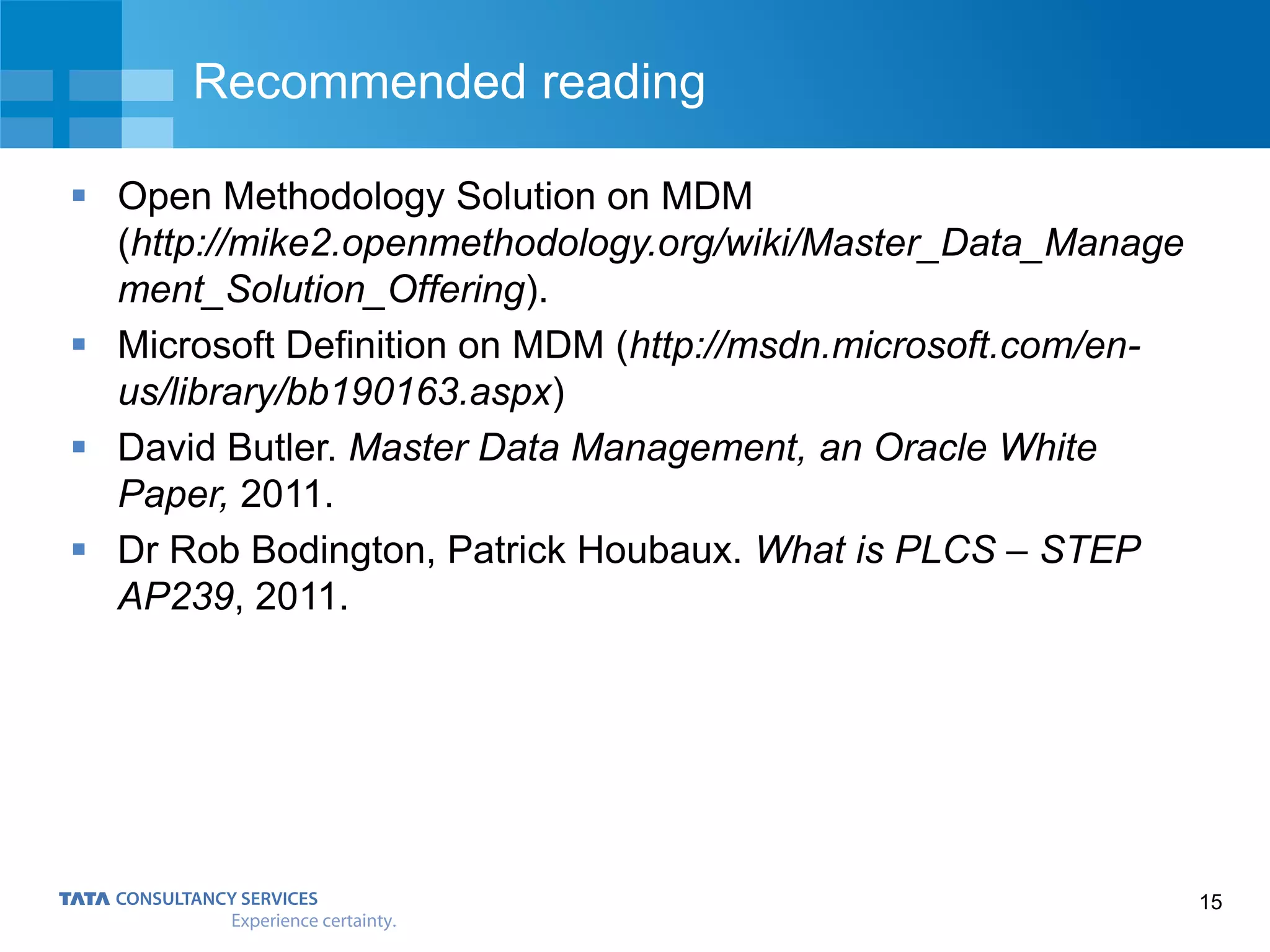 Master data management (mdm) & plm in context of enterprise product management | PPTX
