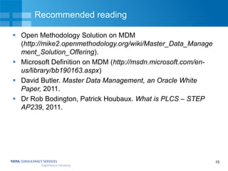 Master data management (mdm) & plm in context of enterprise product ...