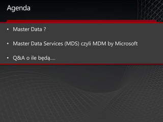 Master Data Services – Po co nam kolejna usługa w Sql Server - Mariusz ...