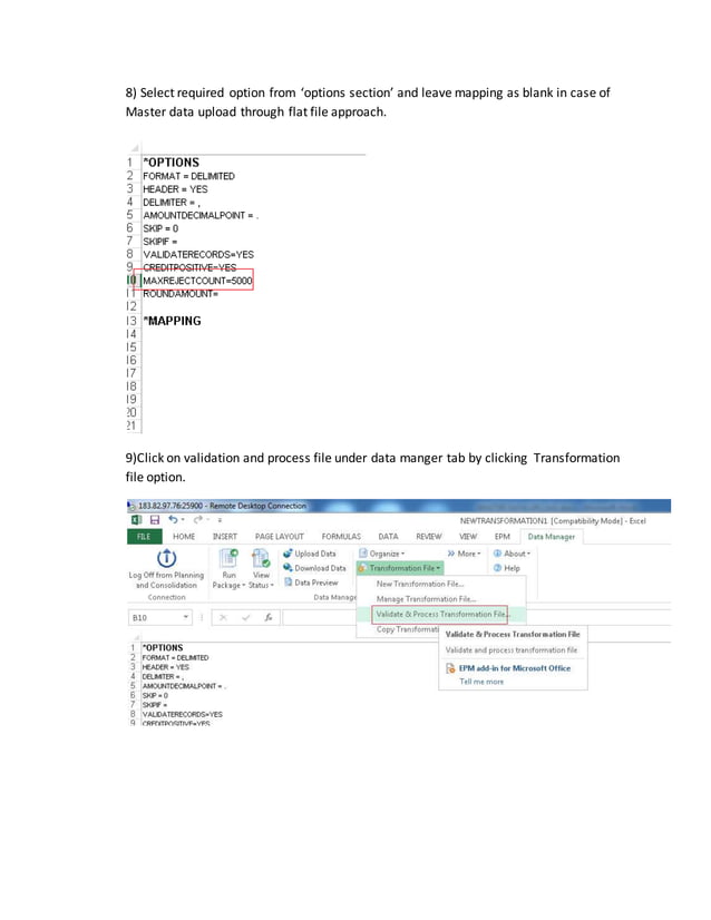 SAP BPC 10.0 NW FLAT FILE (csv)Master data upload doc | DOCX | Business Utilities | Business