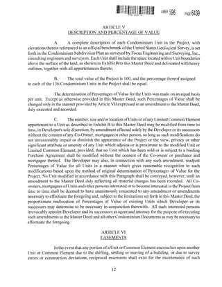 Master Deed Recorded | PDF