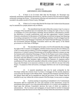 Master Deed Recorded | PDF