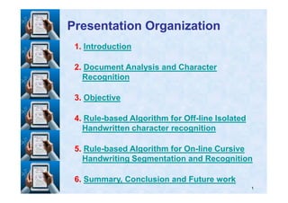 Rule based algorithm for handwritten characters recognition | PPT