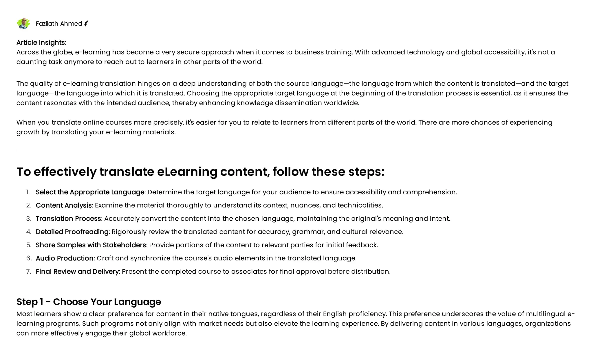 Master eLearning Translation in 7 Simple Steps | PDF