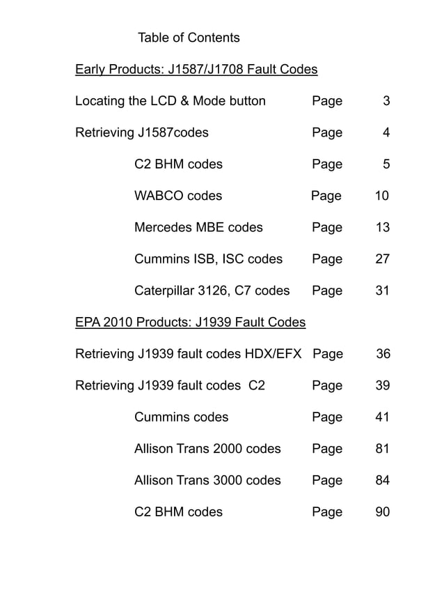 Master fault codes_combined_2013_2013.01.23