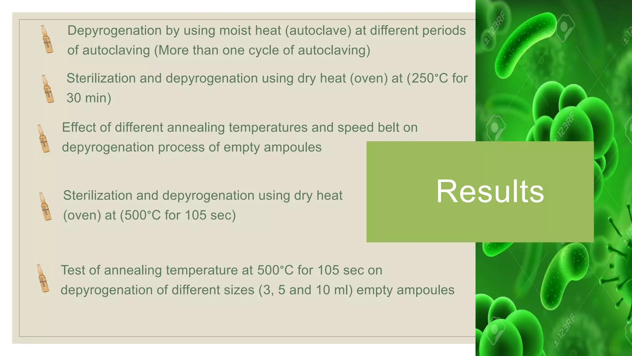annealing temperature depyrogenation effect | PPTX