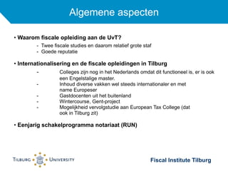 Master Fiscale Economie en Fiscaal Recht | PPT