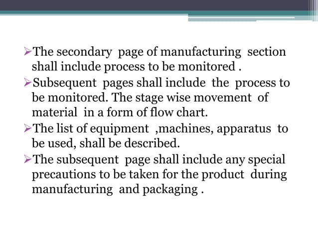 Master formula record