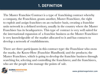 Master franchise contract | PDF | Business Accounting & Finance | Business