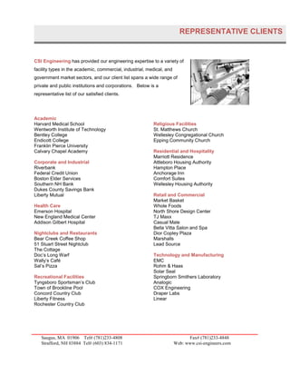 CSI Engineering Brochure | PDF