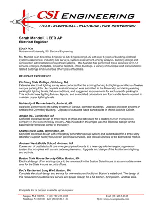 CSI Engineering Brochure | PDF