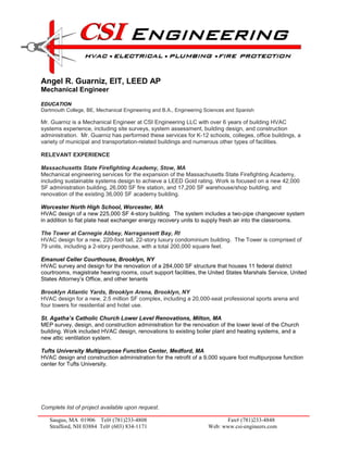 CSI Engineering Brochure | PDF