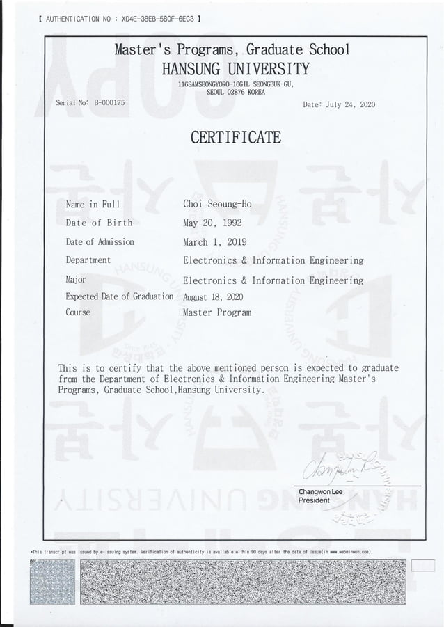 Master degree certificate | PDF