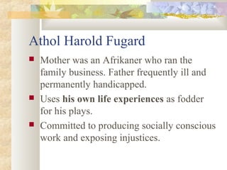 Master harold…and the boys | PPT | Africa Travel | Travel Locations