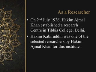 Hakim Kabiruddin Master healer of modern era.pptx