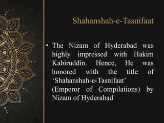 Hakim Kabiruddin Master healer of modern era.pptx