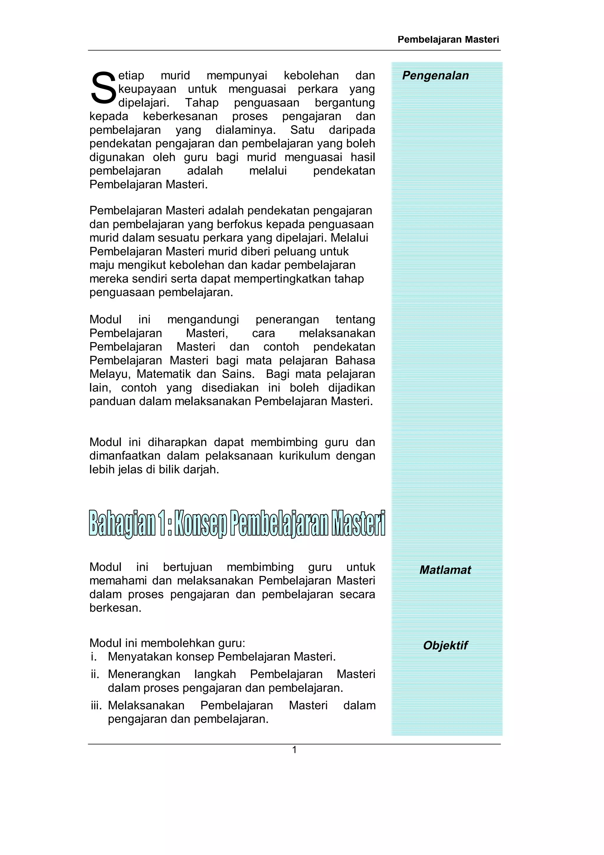 Pembelajaran Masteri | PDF