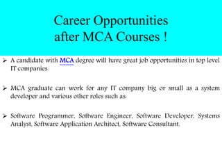 Master in computer applications (MCA) – scope & jobs, benefits ...