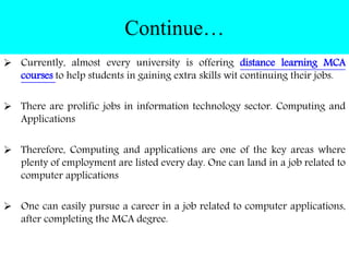 Master in computer applications (MCA) – scope & jobs, benefits ...