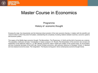 Master in economics | PPTX