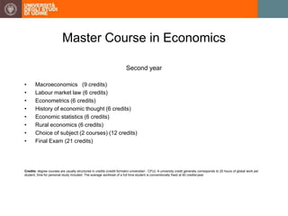 Master in economics | PPT