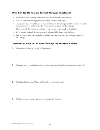 Mastering the Change Curve | PDF