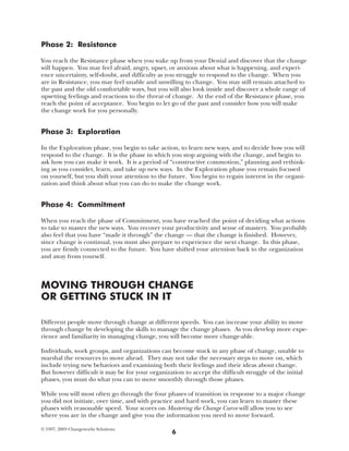 Mastering the Change Curve | PDF