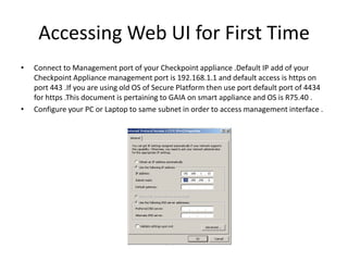Mastering checkpoint-1-basic-installation | PPTX