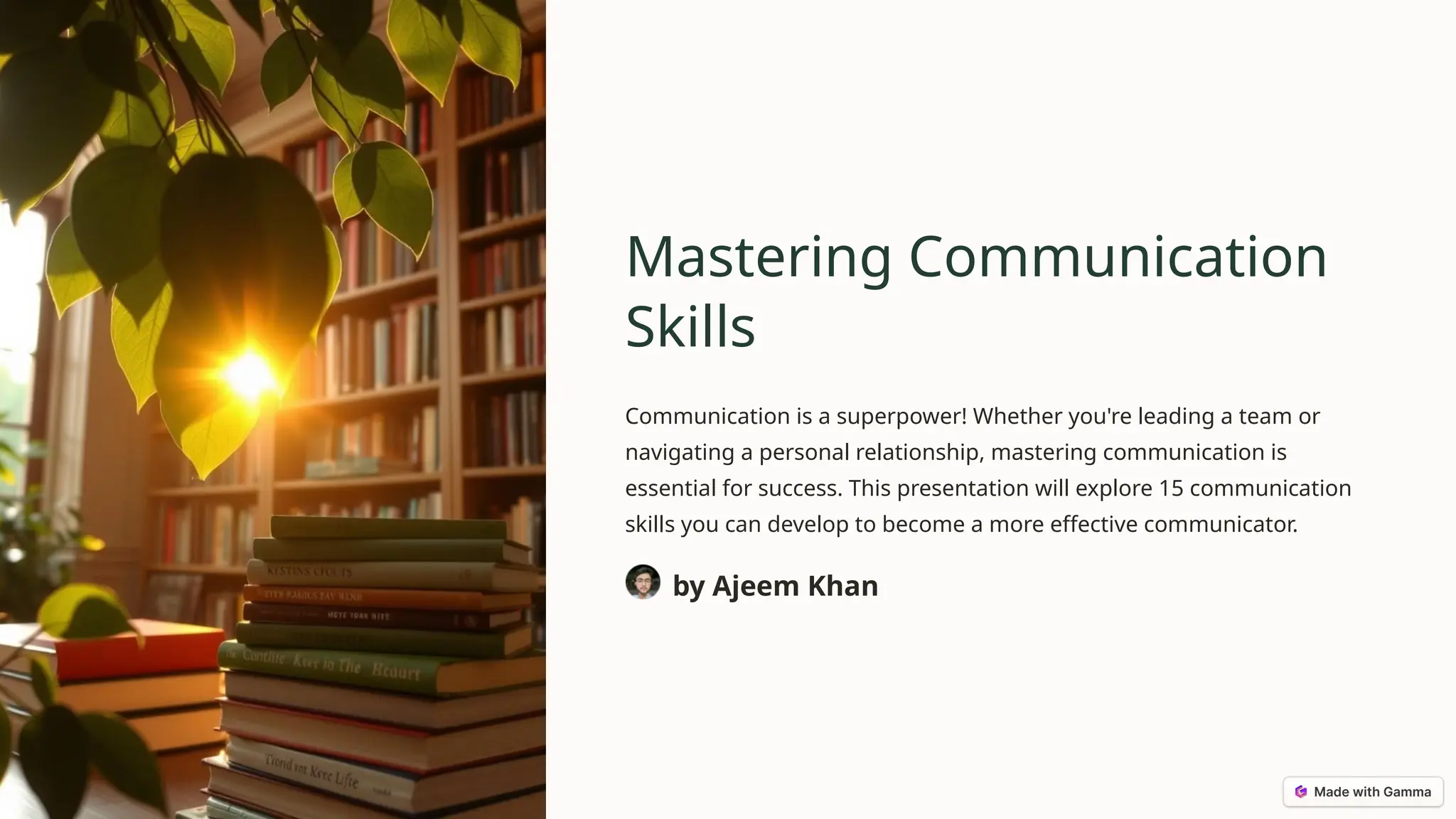 Mastering-Communication-Skills.pptx by ajeem | PPTX