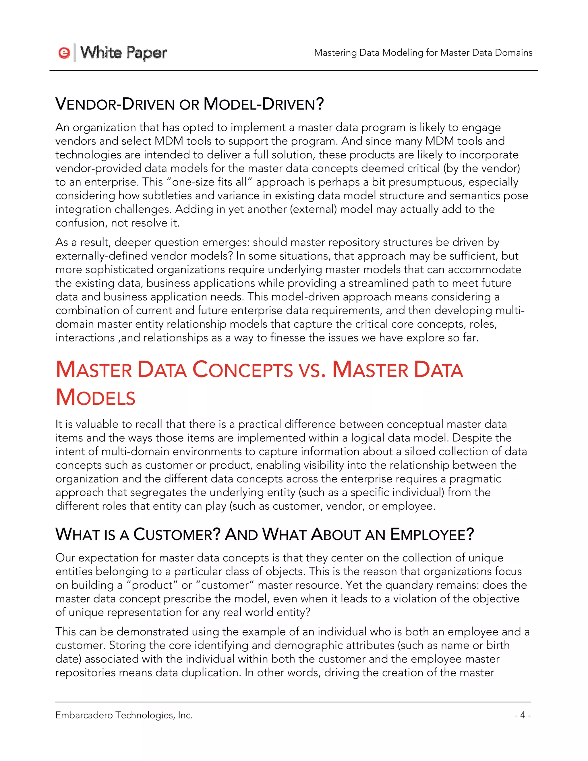 Mastering data-modeling-for-master-data-domains | PDF | Databases | Computer Software and ...