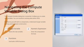 Compute-Variables-in-SPSS.pptx CAP - III | PPT