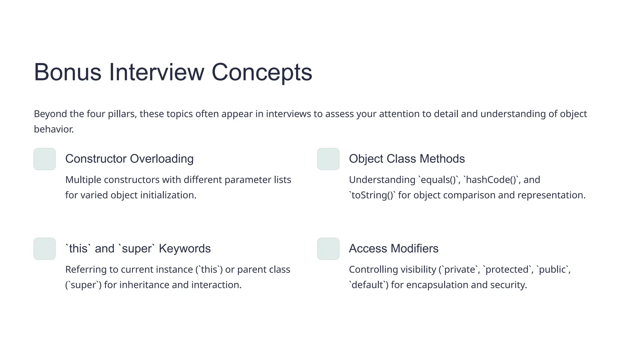 Top Java OOP Principles You Should Know Before Your Next Interview | PPTX