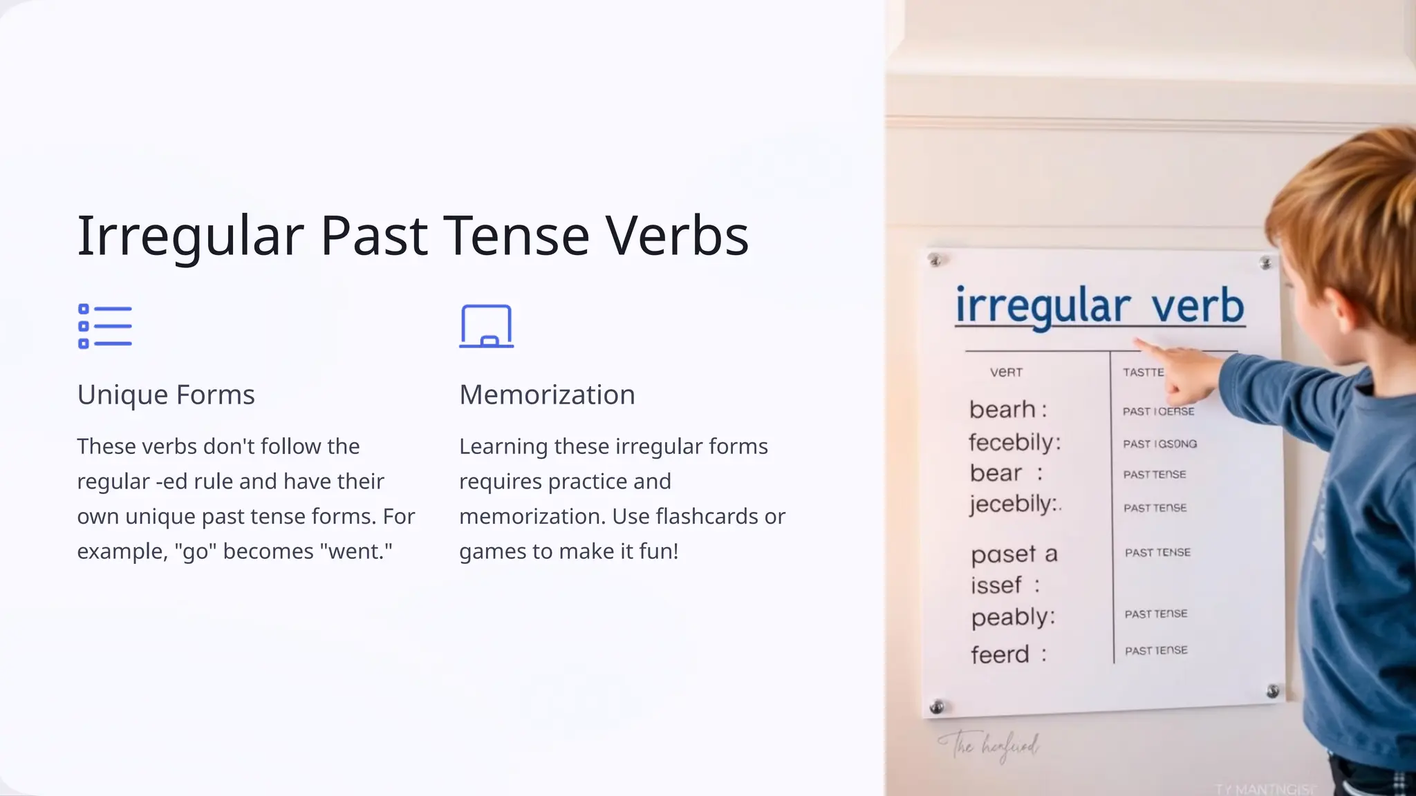Past and Present Tenses for Elemntary students | PPT