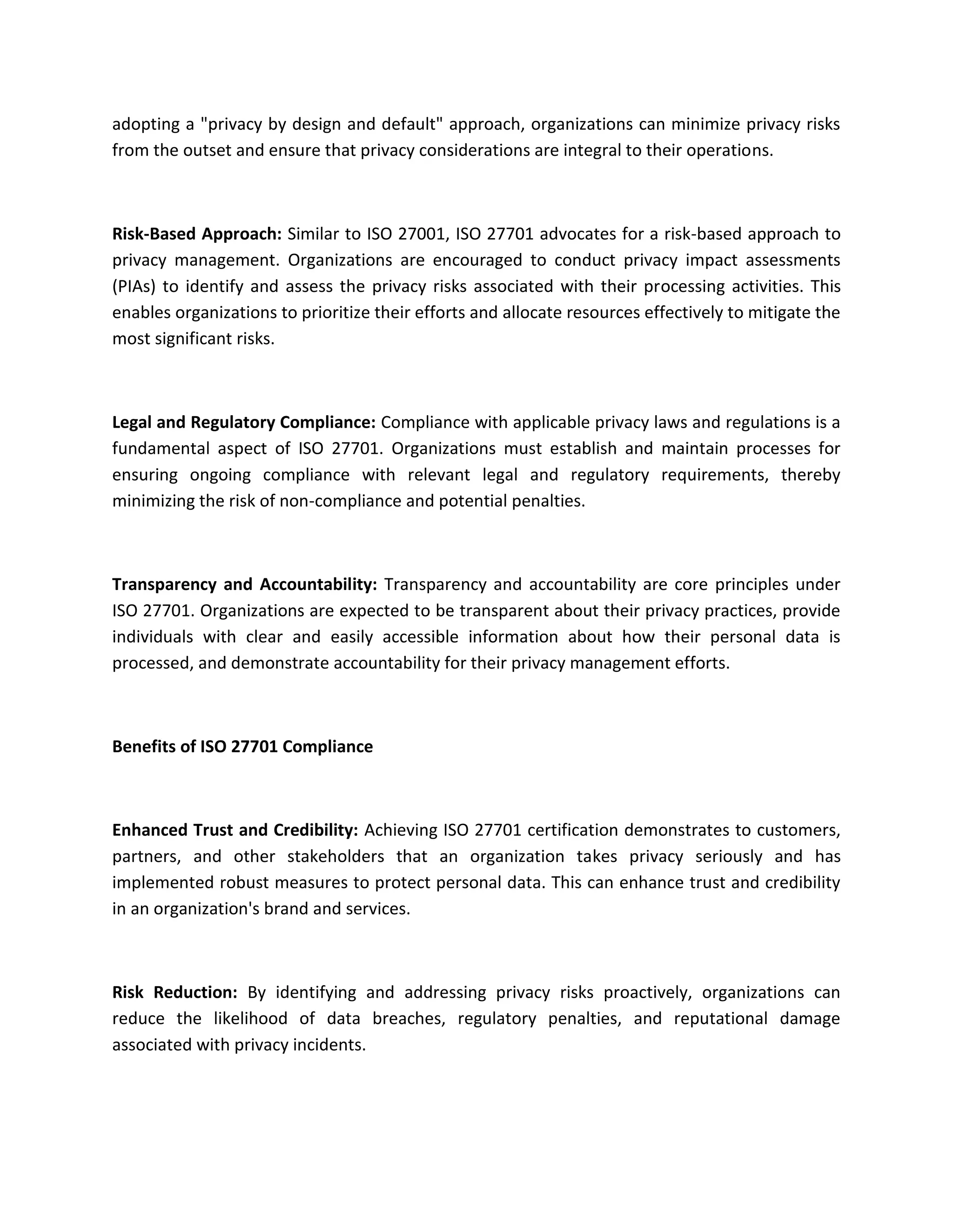 Mastering Privacy: The Role of ISO 27701 in Information Security | PDF