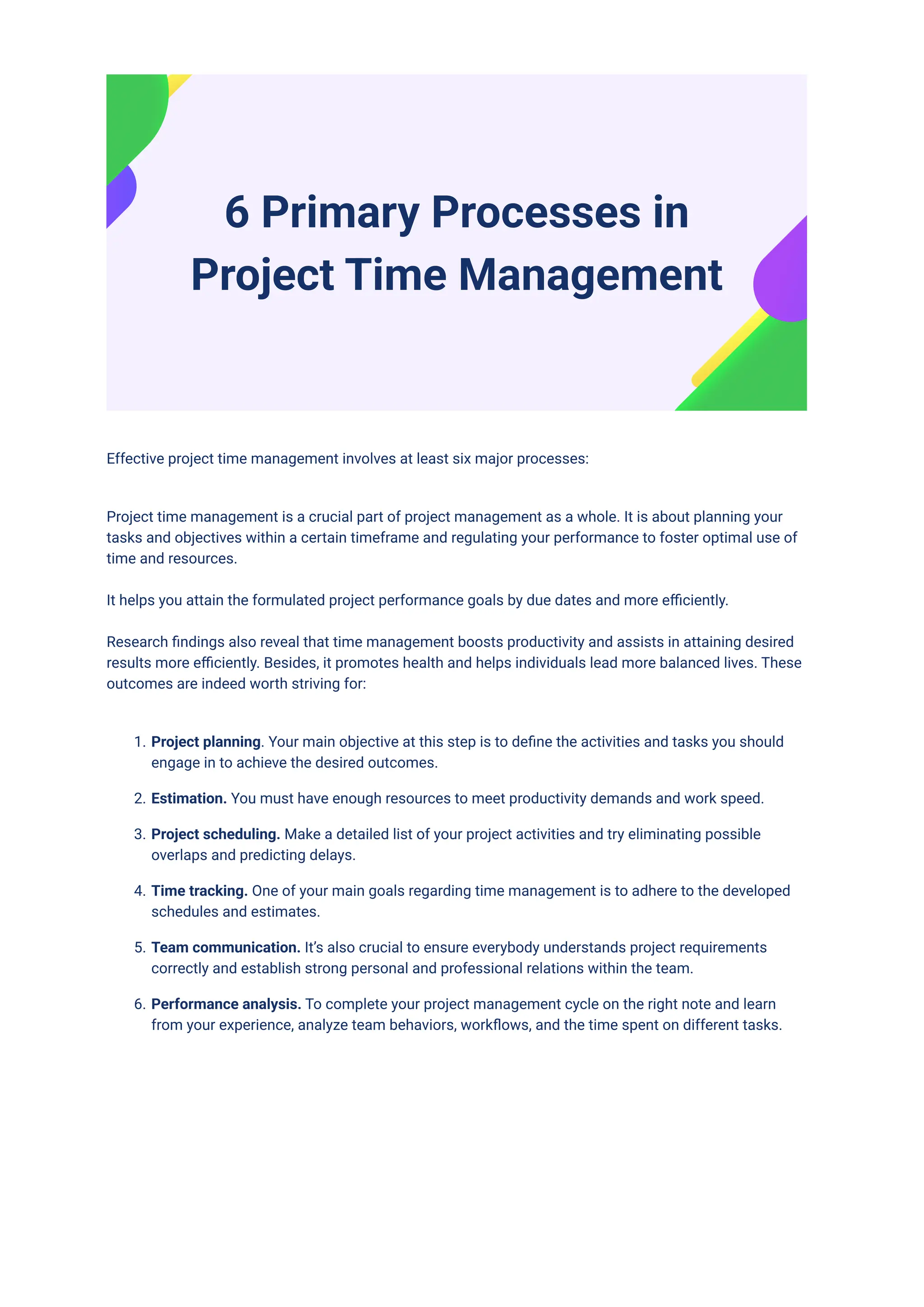 Mastering Project Time Management: The 5-Step Guide and Tips | PDF ...