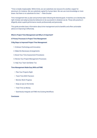 Mastering Project Time Management: The 5-Step Guide and Tips | PDF ...