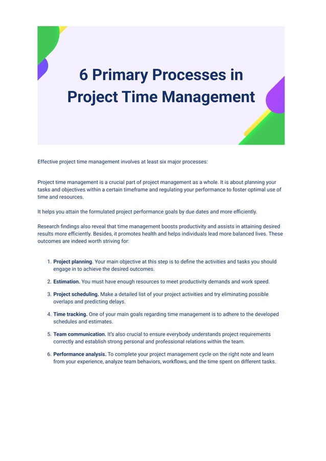 Mastering Project Time Management: The 5-Step Guide and Tips | PDF ...