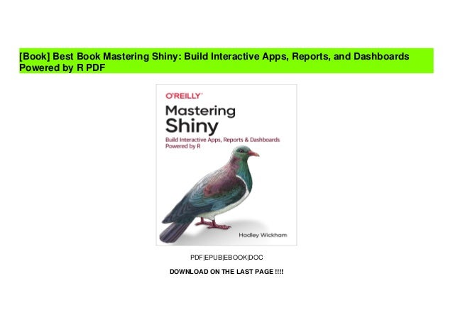 Best Book Mastering Shiny: Build Interactive Apps, Reports, and Dashboards