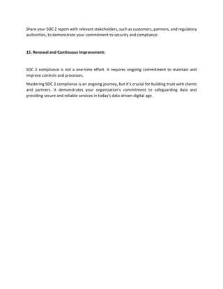 Mastering SOC 2 Compliance: A Comprehensive Guide | PDF