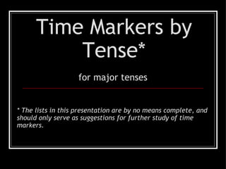 Mastering Tenses | PPT