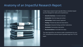 Research report writing, academic writing, report structure, data ...