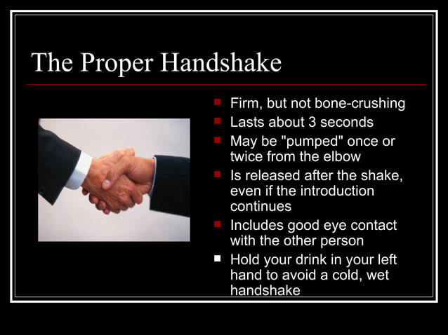 Mastering The Handshake | PPT