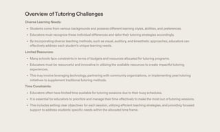Mastering Tutoring Challenges: Strategies for Student Success | PPT