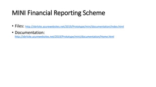 MINI Financial Reporting Scheme | PPT