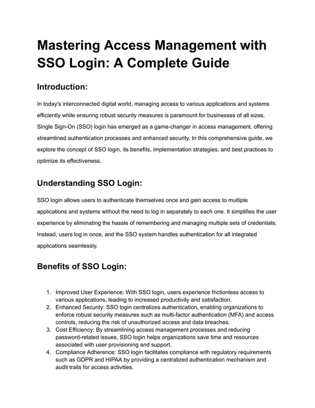 Mastering Access Management with SSO Login_ A Complete Guide.pdf