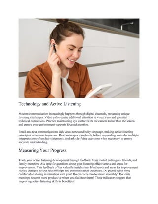 Mastering Active Listening: The Key to Effective Communication | DOCX