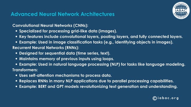Mastering Advanced Deep Learning Techniques | IABAC | PDF