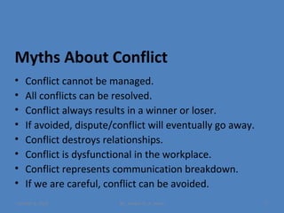 Mastering and Managing Conflict | PPT