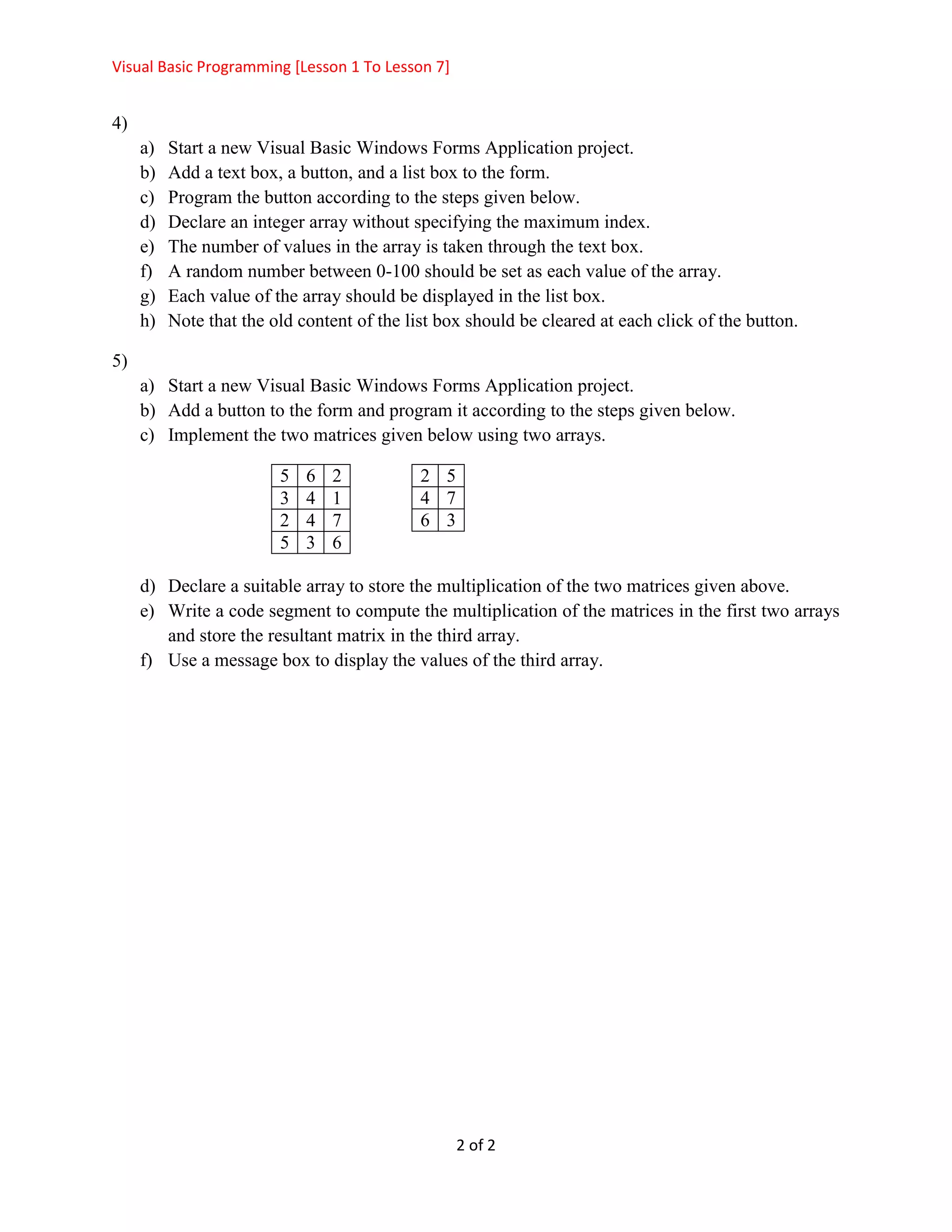 Mastering Arrays Assignment | PDF Mastering Arrays Assignment | PDF