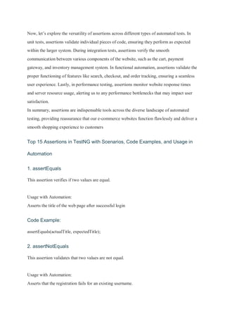 Mastering Assertions in Automation Testing, Importance and Best ...